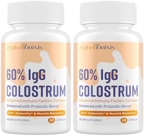 Bovine Colostrum Supplement Capsules 1300mg – Ultra-High 60% IgG ...