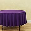 Amazon.com: LinenTablecloth 90-Inch Round Polyester Tablecloth Purple ...