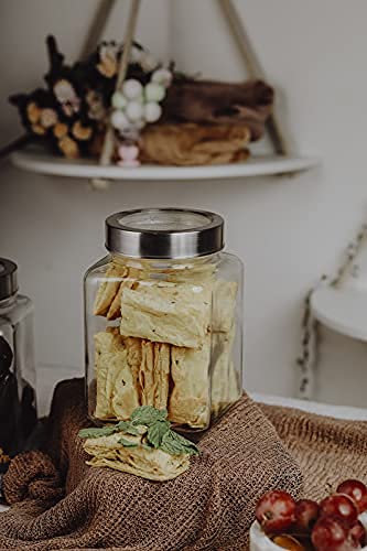 Buy Avvic mart -Glass Jars in barni shape-1500ml with Standard Lid for ...