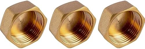 suchkawe 3/4" Brass Blanking Nut Cap, 3PCS Brass Cap Hose Caps ...