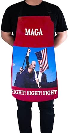 Amazon.com: Donald Trump BBQ Cooking MAGA Apron with Fight! Slogan Gift ...