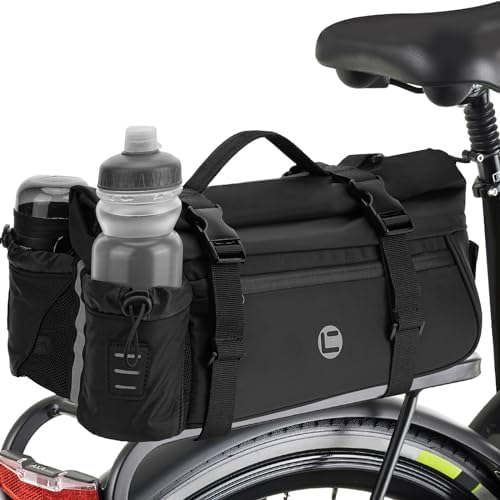 Amazon.com: Jhua Bike Bags for Bicycles Rear Rack, 10L Roll-top Pannier ...