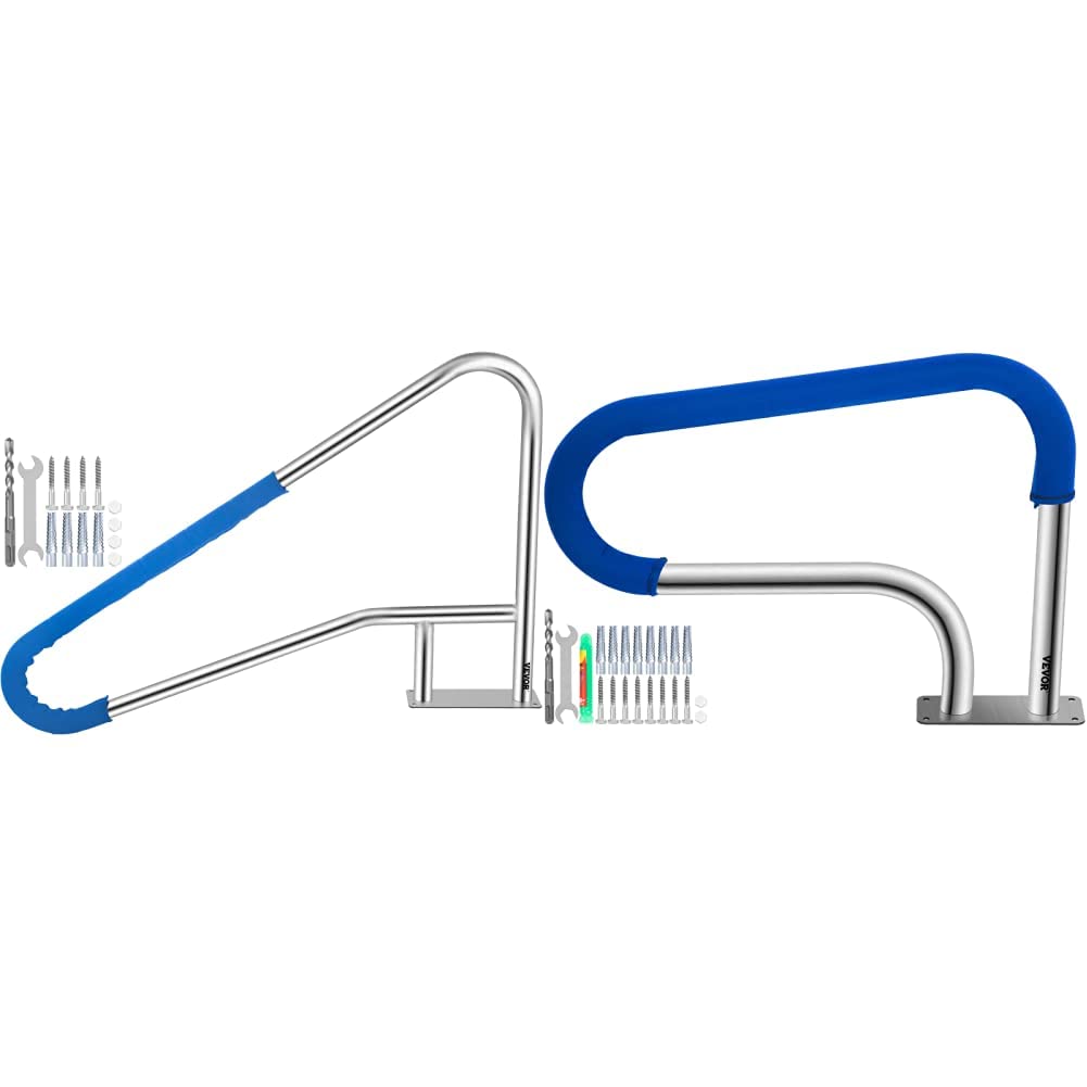 VEVOR Pool Rail 55x32 Pool Railing 304 Stainless Steel 250LBS Load ...