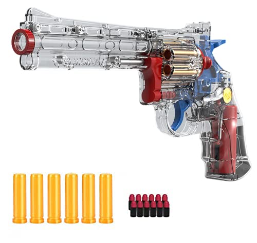 Toy Guns for Outdoors, Soft Dart Plastic Revolver Toy with Shell ...