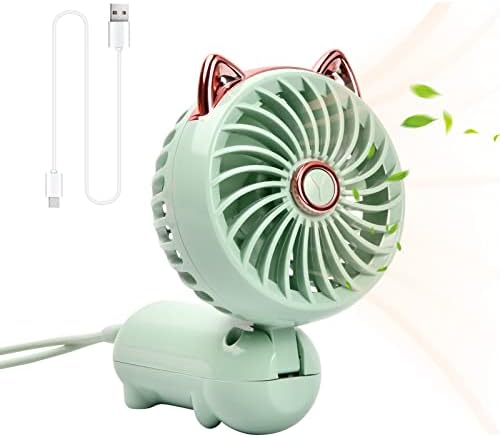 Pagezol Handheld Fan, Mini USB Fans, Rechargeable Battery Portable Fan ...