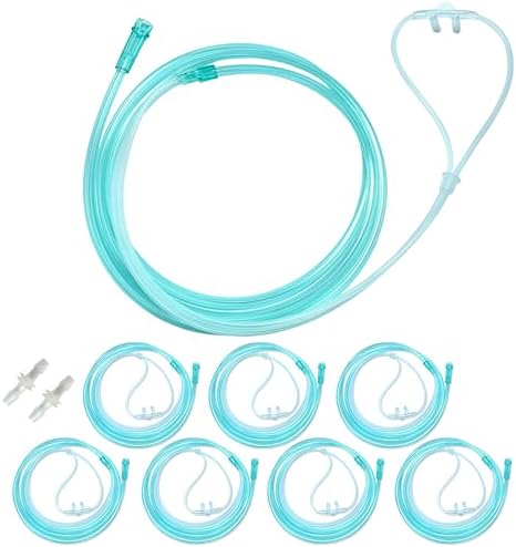 Amazon.com: 7 Pack High-Flow Soft Nasal Oxygen Cannula 7 ft, Soft Green ...