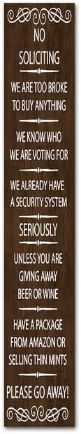 Amazon.com: Isaric Vertical No Soliciting Sign Unwelcome Sign for Front ...