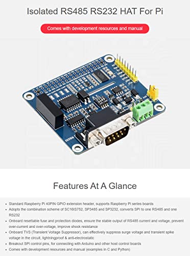 Electronikz Waveshare Isolated Rs485 Rs232 Expansion Hat For Raspberry Pi Spi Control Review