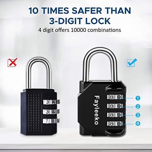 Snapklik.com : Combination Lock, 4 Digit Combination Padlock For School ...