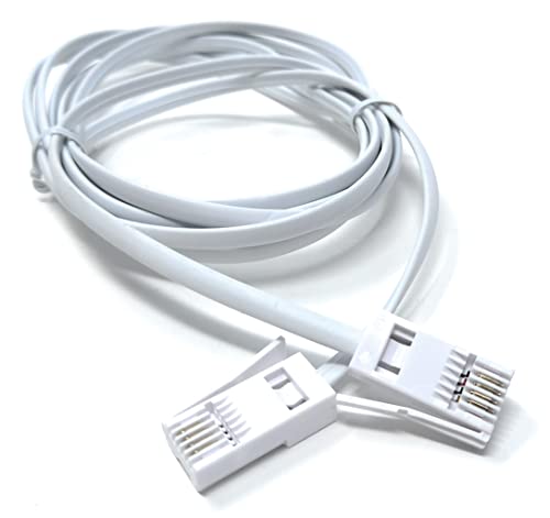 DRUT 2m BT to BT 4 Wire 431A Male to Male Plug Telephone Flat Cable ...