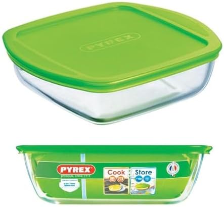 Pyrex Microwave Safe Classic Rectangular Glass Dish Vented Lid 0.35 ...