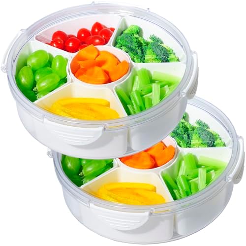 Amazon.com | Tupperware Serving Center Set, 6 Compartment Serving Tray ...