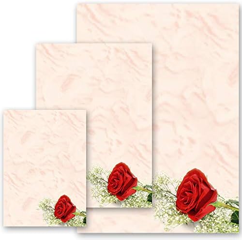 Flower Pattern Paper 50 Sheets DIN A4 Red Pink Paper-Media : Amazon.fr ...