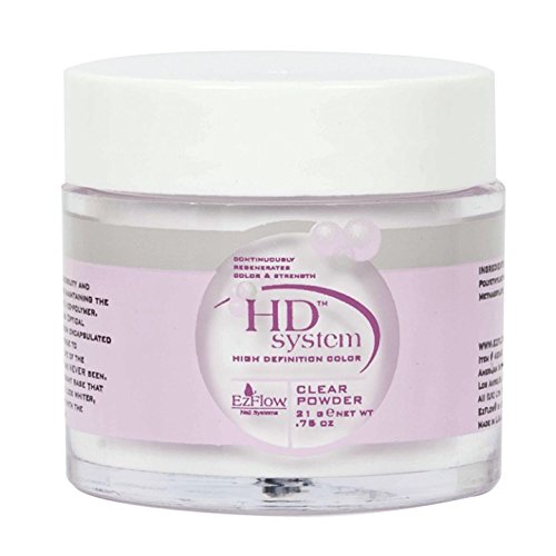 Amazon.com : EZ Flow High Definition Clear Powder False Nails, 0.75 ...