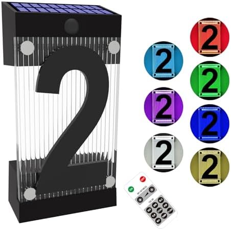 Amazon.com: XINDEW Solar House Numbers for Outside, 3D Acrylic Number ...