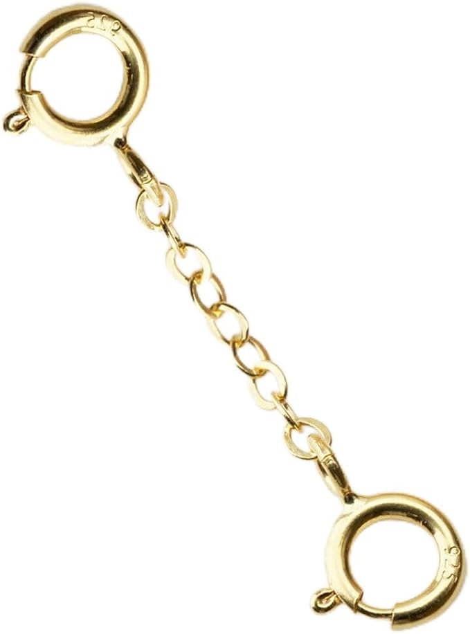 9ct Gold Strong Extender Safety Chain Bracelet Necklace Connecting 6cm ...