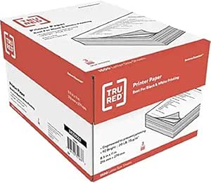 Amazon.com : STAPLES TRU RED 8.5 x 11 Printer Paper, 20 lbs., 92 (54052 ...