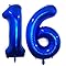 Amazon.com: 40 Inch Navy Blue 16 Number Balloons Giant Jumbo Huge 16 or ...