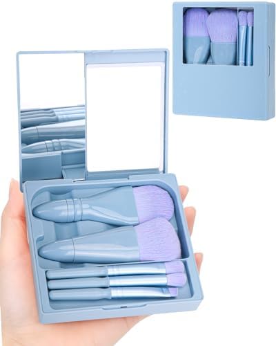 Amazon.com: PGRODE Travel Size Makeup Brushes Mini Set with Hard Case ...