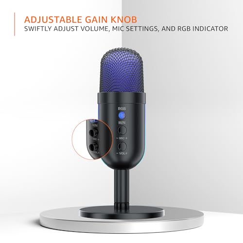 amazon basics Condenser USB Microphone with Adjustable Stand | Plug and ...