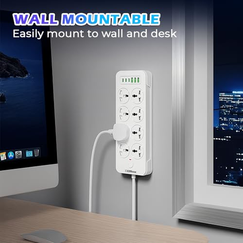 EMBOX Extension Board with USB C and A Ports with Universal Sockets and ...