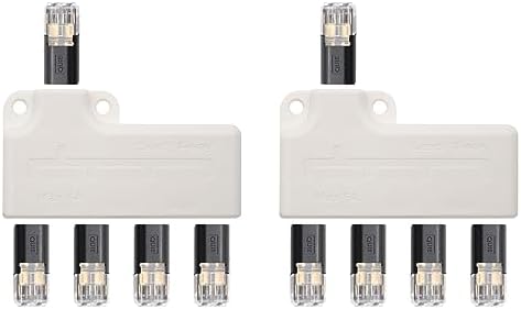 PAUTIX 2-Pack 4-Way Wire Splitter Lead Terminal Box,DIY Splicing Wire ...