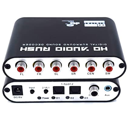 Buy 1Goal® HD Audio Rush Digital Audio Surround Decoder 5.1 Channel ...