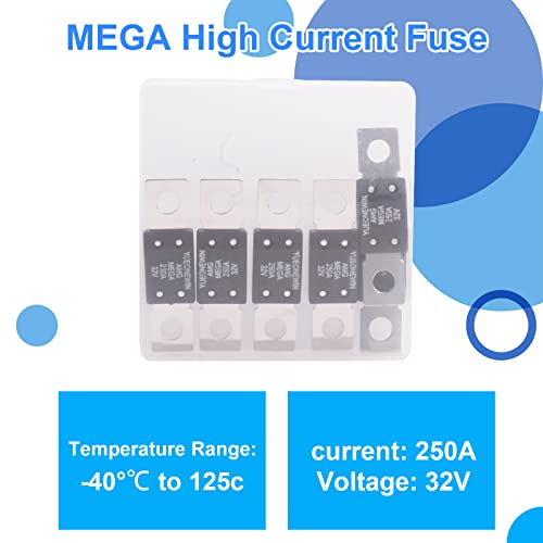 Snapklik.com : 250A MEGA/AMG Fuses, 6 Pcs 250A MEGA/AMG High Current ...