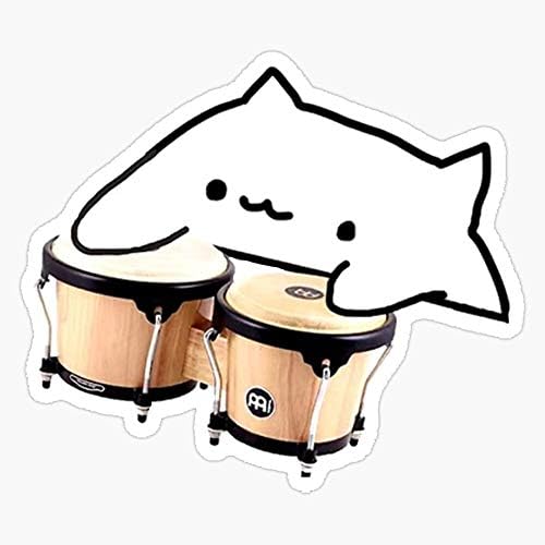 Amazon.com: Bongo Cat Sticker Vinyl Bumper Sticker Decal Waterproof 5 ...
