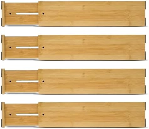Amazon.com: BAMEOS 4" High Drawer Dividers Bamboo Separators ...