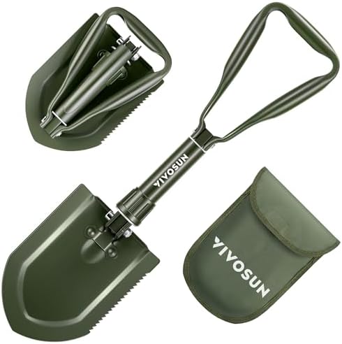 Amazon.com : Himutain 22.8'' Military Folding Camping Shovel, w/Pick ...