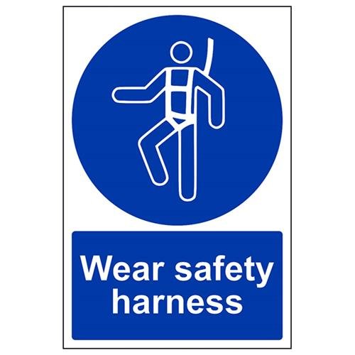 VSafety Wear Safety Harness Sign – Portrait – 200mm x 300mm – 1mm Rigid ...