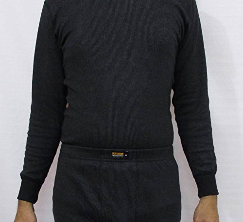 Buy Amul Comfy Men's Cotton Body Warmer Thermal Wear (Black, 95 cm ...