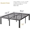 Amazon.com: Bednowitz Bed Frames Full, 18 Inch High Metal Bed Frame ...