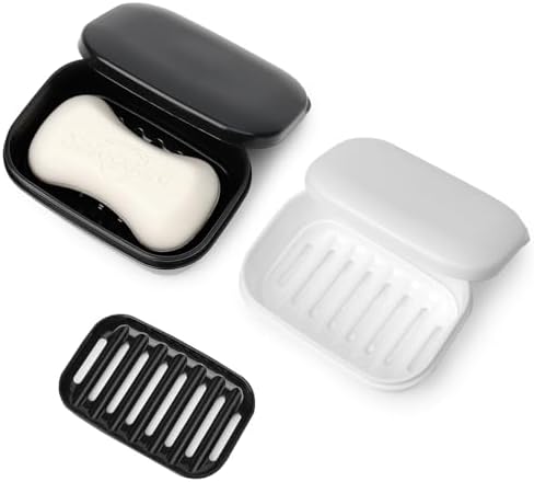 2Pcs Travel Soap Container Soap Holder Case With Lid Portable Soap Box ...