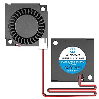 WINSINN 30mm Blower Fan 5V, Micro 5 Volt Fans Blower 3010 Dual Ball ...