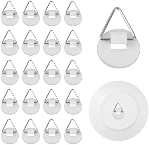 Lot de 50 supports adhésifs invisibles de 2,2 cm, Attache Cadre Adhésif ...