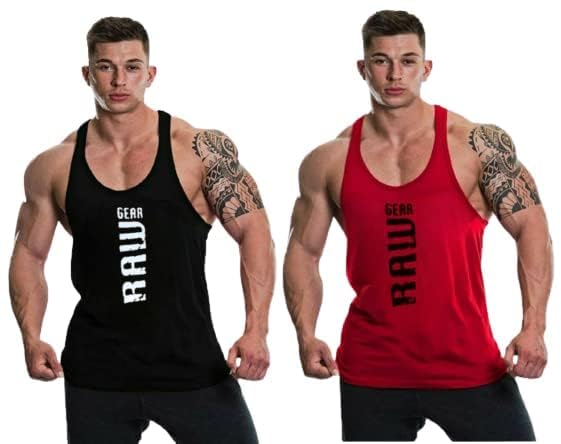 Buy MASCARI Men's Tank Tops Muscle Gym Bodybuilding Vest Fitness ...