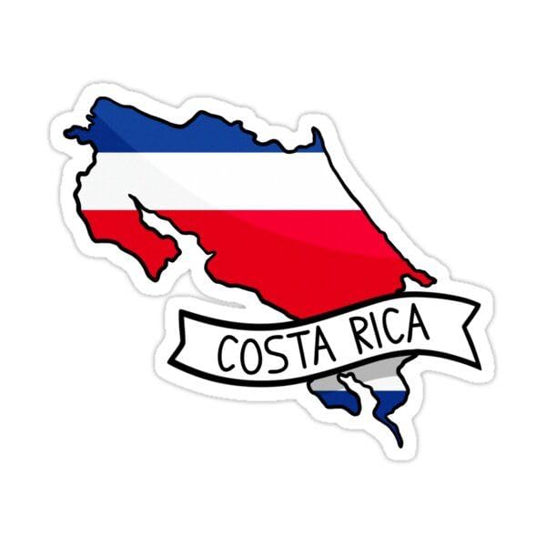 Amazon.com - Costa Rica Map Sticker Decal for Wall, Laptop, Cell, Truck ...