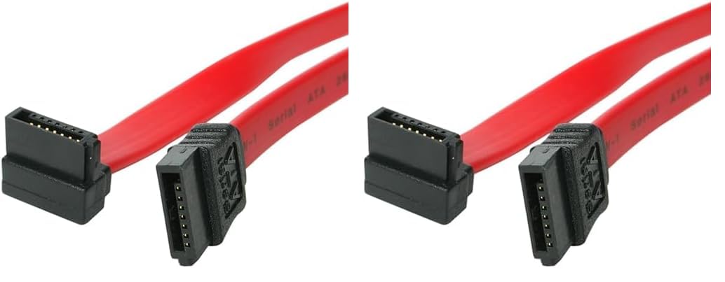 Amazon.com: StarTech.com 12in SATA to Right Angle SATA Serial ATA Cable ...