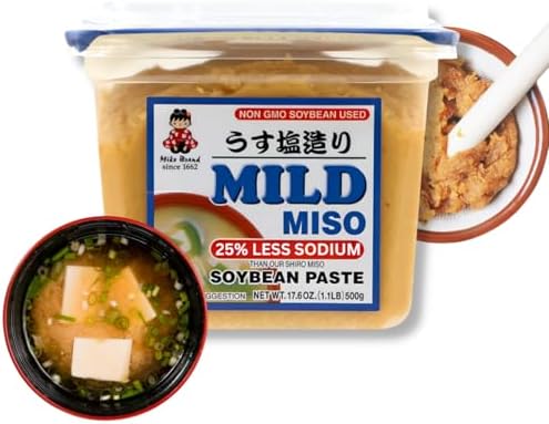 Amazon.com: Miko Japanese White Miso, Shiro Miso Paste- 25% Low Sodium ...