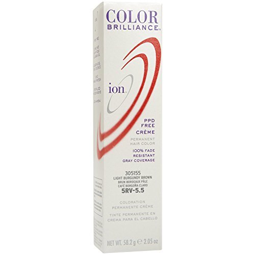 Amazon.com : Ion 5RV Light Burgundy Brown Permanent Creme Hair Color ...