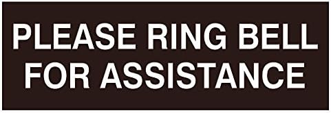 Amazon.com : Please Ring Bell for Assistance Sign - Dark Brown - Small ...