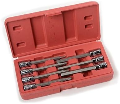7PC 3/8" Drive Extra Long Hex Bit Socket Set (MM) Hex Bit Extensions ...