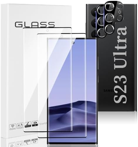 Amazon.com: [2+2 Pack] Galaxy S23 ultra Glass Screen Protector and ...