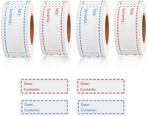 Amazon.com : 4 Rolls Removable Freezer Labels, 1 x 3 in Food Labels to ...
