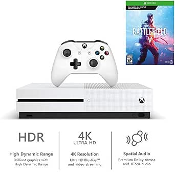 Amazon.com: Xbox One S 1TB Battlefield V Bundle: Xbox One S 1TB Console ...