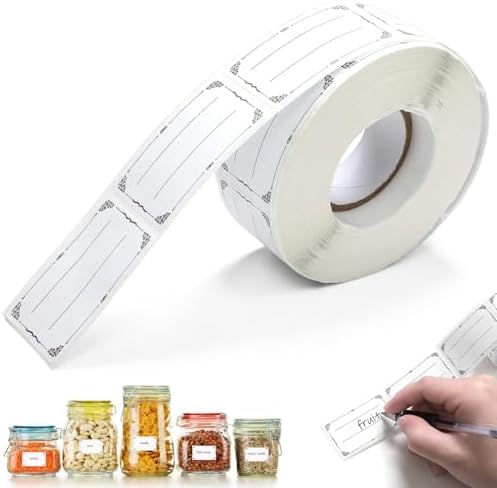 Etiketten Selbstklebend,Zommke 1 Rolle 600 Stück Klebeetiketten zum ...