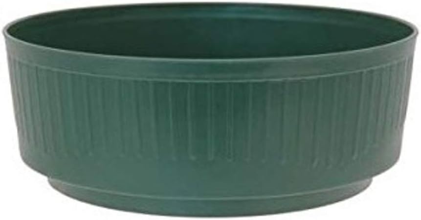 Small Green 18cm Round Plastic Garden Bulb Bowl Storage Grow Tub Pot ...