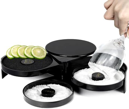 Amazon.com | Hotorda 3-Tier Bar Glass Rimmer Bartender Tool with Sponge ...